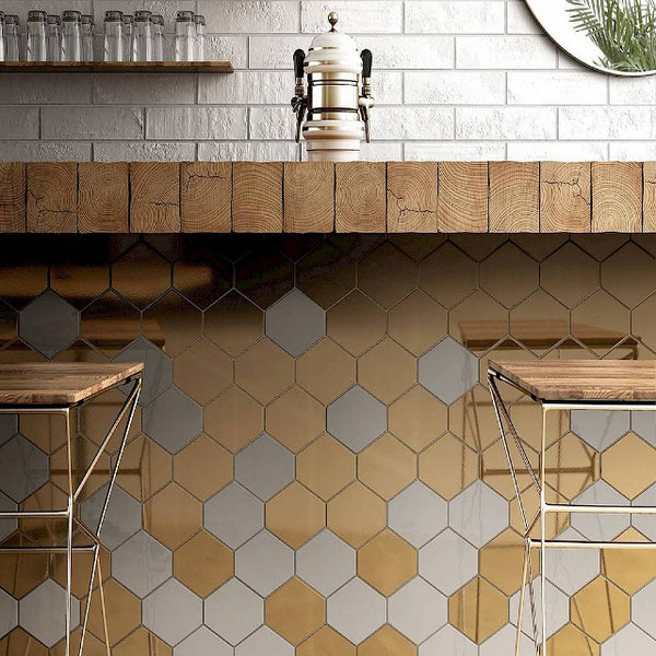 Centura Scale Benzene Light Grey Wall Tile 4.5x5 - Alberta Hardwood