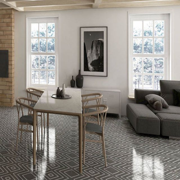 Centura Encaustic Porcelain Wall Tile - Alberta Hardwood